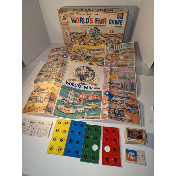 Games | Vintage Rare Milton Bradley Official New York Worlds Fair Game ...